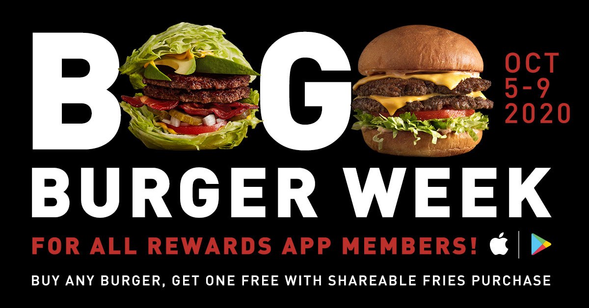 BOGO Burger Week October 5-9, 2020 - MOOYAH Burgers, Fries and Shakes